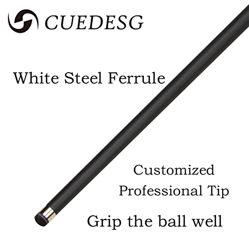 Snapklik.com : CUEDESG Carbon Fiber Pool Cue Stick 10.5mm/11.8mm/12.5mm ...