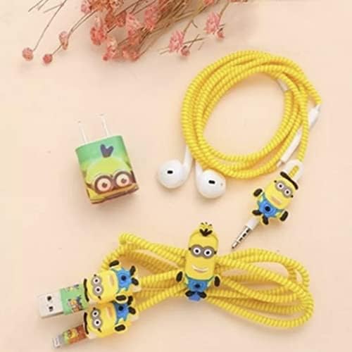 Careflection 6-in-1 Multi Combo Spiral USB Cable Protectors + Earphones ...