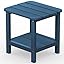 Amazon.com: SERWALL Adirondack Table Set of 2, Outdoor Side Table- Blue ...
