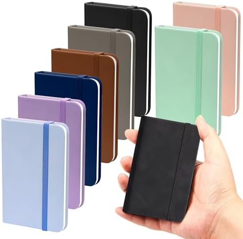 Amazon.com : Augacage 8 Pcs Pocket Notebook Bulk 4.3" x 3" Hardcover ...