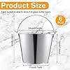 Amazon.com: 6 Pcs Galvanized Bucket 6.7 x 9.5 x 7.5 Inch Metal 5 L Ice ...