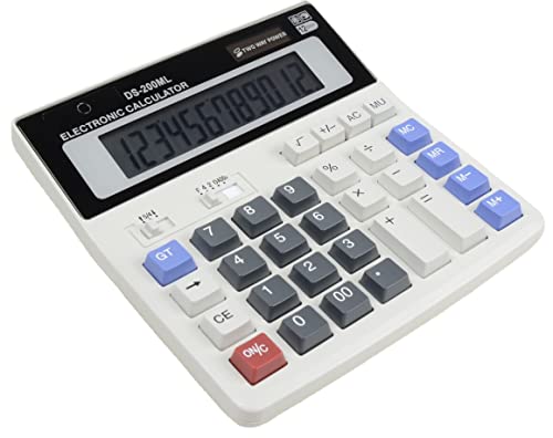 Large Button Desktop Calculator, Two Way Power Battery and Solar ...