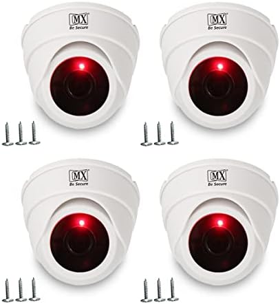 Buy HOMAVA Dummy Fake Wired Security CCTV Dome Camera with Flashing Red LED Light, Black Online ...