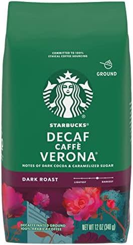 Amazon.com : Starbucks Decaf Ground Coffee, Caffè Verona, Dark Roast ...