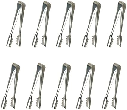 JEOPKO 6 Pcs Kitchen Tongs, Food Tongs Stainless Steel Tongs Mini Sweet ...