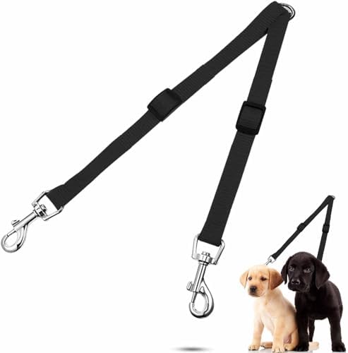 Double Dog Lead Rope, Durable Dog Lead Chain Dog Leash, Proof Tangle ...