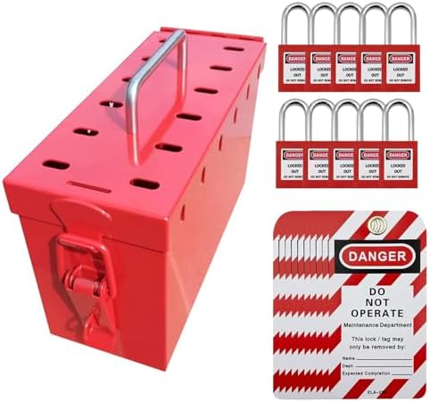 Amazon.com: MACCANN&ESSIN Lockout Tagout Locks Set - 1 Loto Box with 10 ...