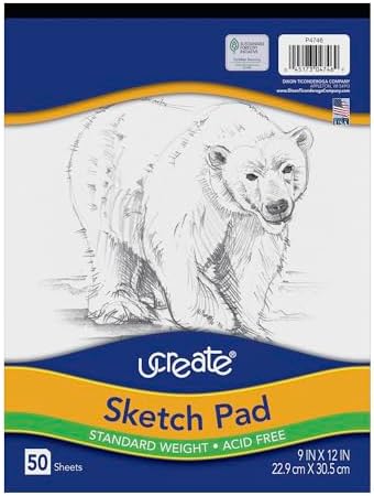 Amazon.com: BAZIC Sketch Pad 20 Sheet 18" X 12", White Sketchbook ...