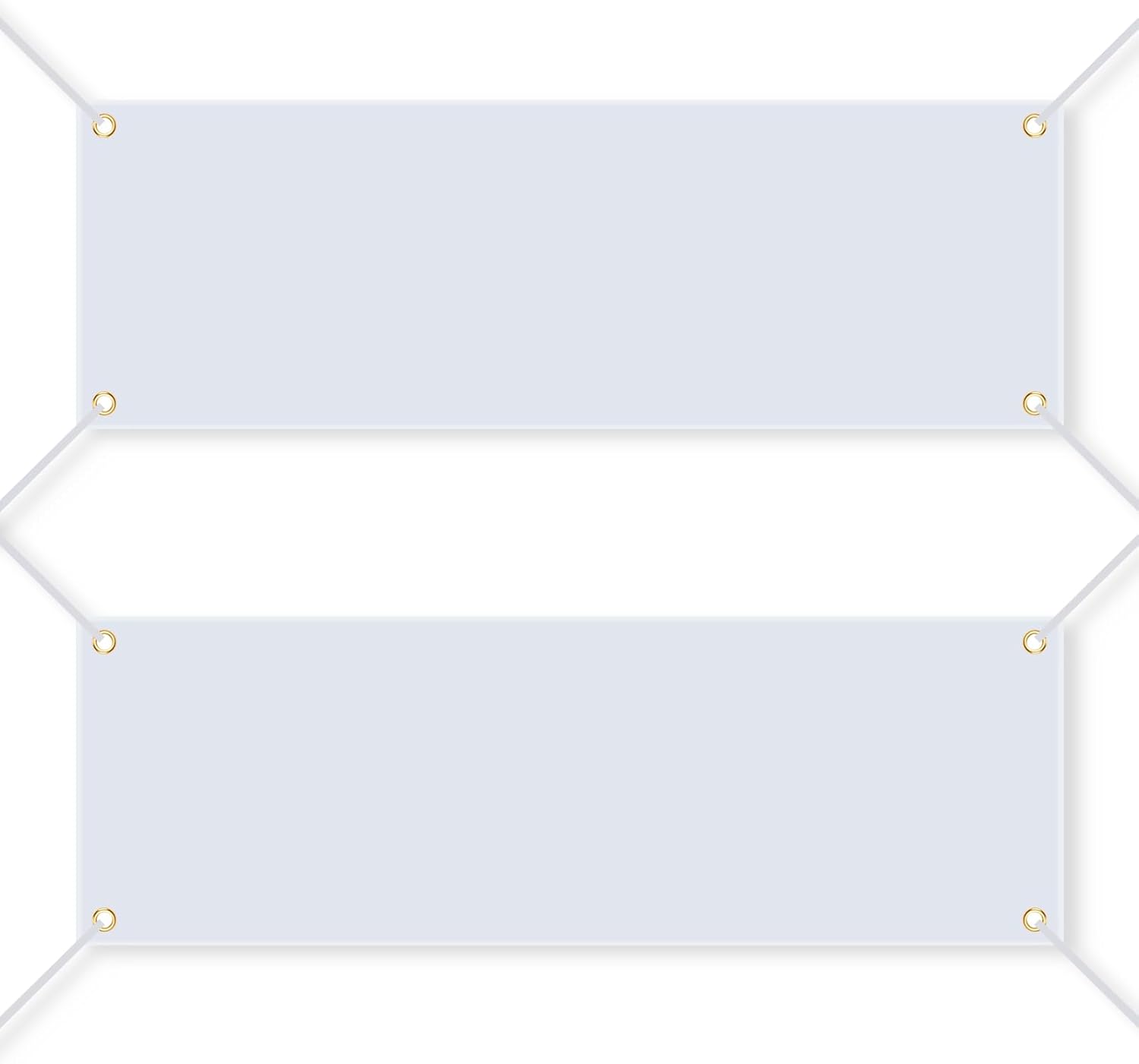 Amazon.com: 2 Pieces Large Blank Banners, 2x6 Feet White Polyester ...