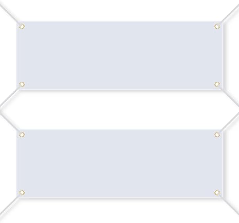 Amazon.com: 2 Pieces Large Blank Banners, 2x6 Feet White Polyester ...