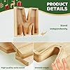 Wooden Alphabet Letter U Shaped Coin Bank, Large Capacity with Acrylic ...