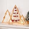 Amazon.com: Cinnvoice 3 PCS Wooden Christmas Tree Tabletop Centerpieces ...