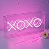 XOXO Sign Neon Signs USB LED Sign Desk Lightbox Pink Neon Bar Sign 3D ...