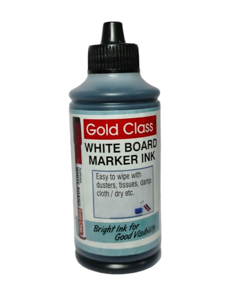 Gold Class Combo Pack of White Board Marker Bottled Ink (Black) 100ML ...