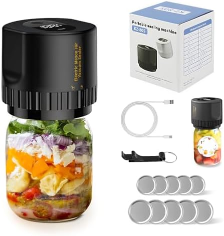 Mason Genie - Mason Jar Vacuum Sealer Kit, Electric Vacuum Sealer for ...