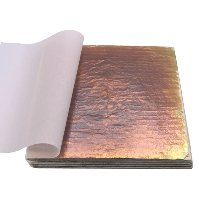 Variegated Copper Foils Gold Leaf Sheets for Arts Craft Paper Nail Decorations CeramicsHome ...