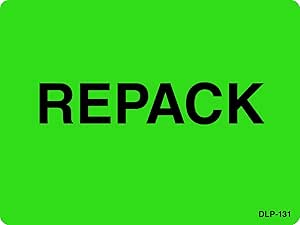 Amazon.com: Repack Label. 3x4. 500 per Roll / 6 Pack : Industrial ...