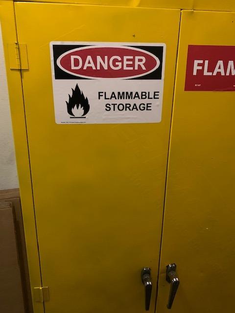 Amazon.com: ComplianceSigns.com Danger Flammable Storage OSHA Label ...