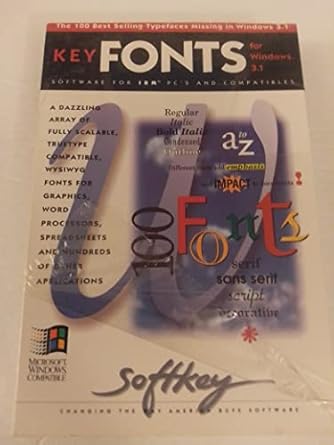 Key Fonts For Windows 3.1 From SoftKey: unknown author: Amazon.com: Books