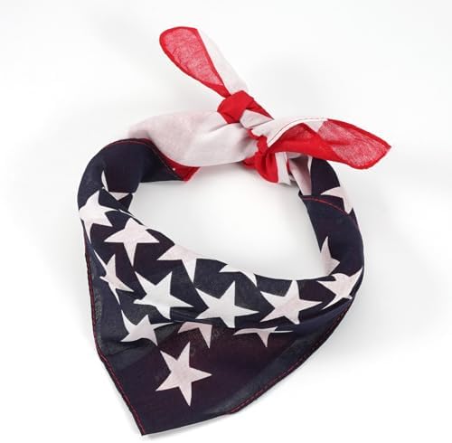 Amazon.com : Bookay Red White and Blue American Flag Bandana Headband ...