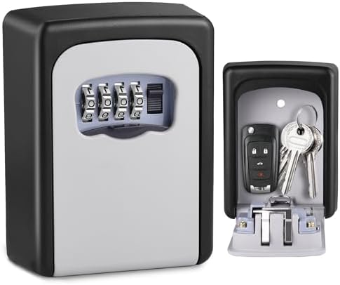 Amazon.com: SIZKCDI Key Lock Box, Weatherproof Key Box, Heavy Duty Key ...