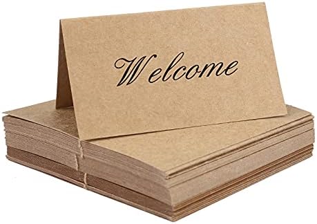 60 Pcs Blank Table Name Place Cards Recycled Brown Kraft Table Card ...