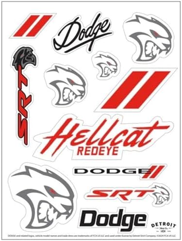 Amazon.com - Dodge SRT Hellcat Black Chrome Screen Printed Sticker