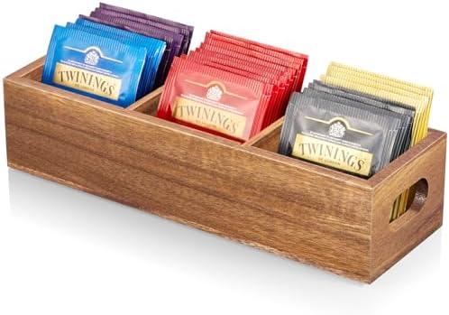Amazon.com: DRASTAR Tea Bag Organizer, Acacia Tea Bag Holder, Tea ...