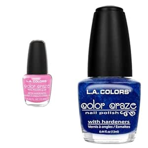Amazon.com : L.A. COLORS Craze Nail Polish, Pink Bubbles, 0.44 Fluid ...