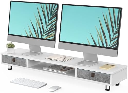 Fenge Large Monitor Stand 100cm Dual Monitor Stands Riser with Height ...