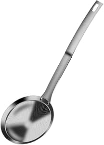 Skimmer Ladle, Stainless Steel Fine Sieve Slotted Spoon, φ 8/9.5/12 cm ...
