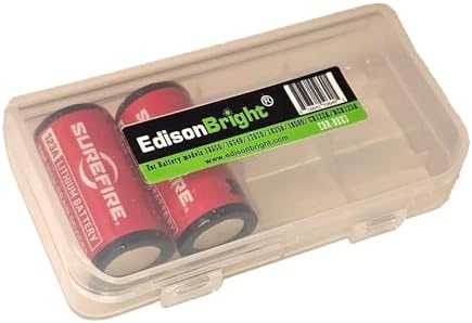 Amazon.com: EdisonBright 2 Batteries Pack SureFire CR123A Lithium ...