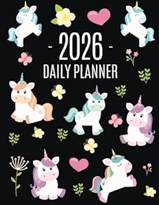 9781965994825: Unicorn Daily Planner 2026: Cute 2026 Year Organizer ...