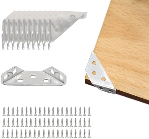 woshilaoDS 22 Pcs Furniture Corner Connectors, Metal Angle Brackets for ...