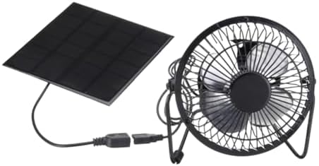 BlissfulAbode USB Solar Fan and 5W Panel for Camping, Greenhouse, and ...