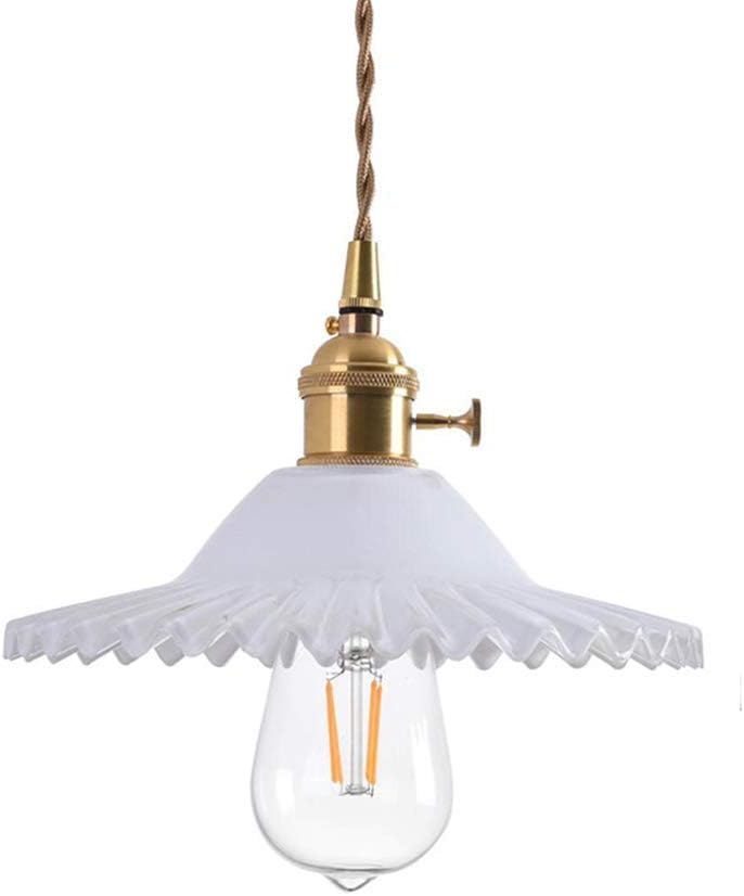 Debbte Industrial Vintage Glass Pendant Lighting Retro Mini 8.7" Glass ...