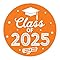 Amazon.com: Andaz Press Navy Blue 2025 Graduation Stickers for ...