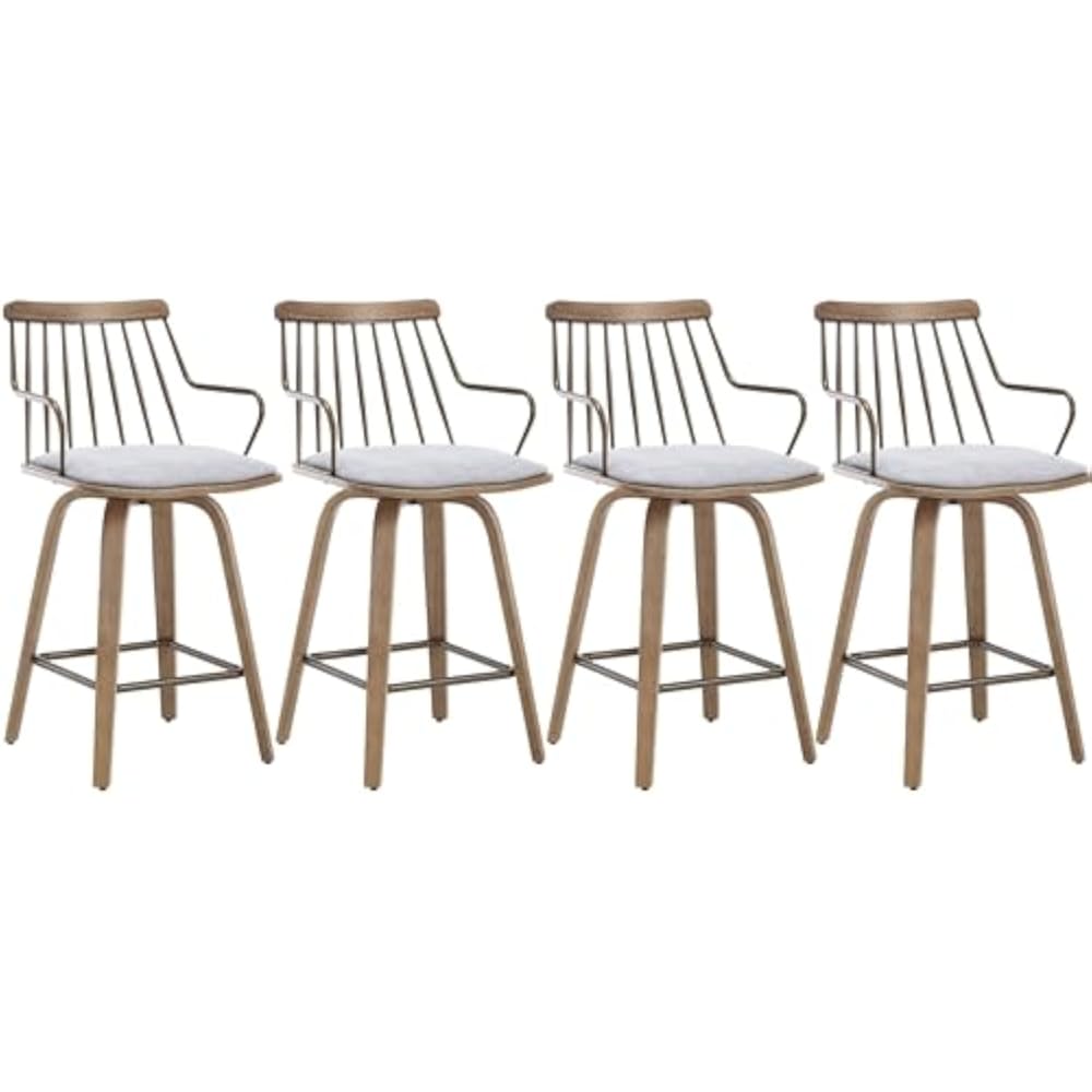 Wahson Swivel Counter Height Bar Stools Set of 4, Philippines | Ubuy
