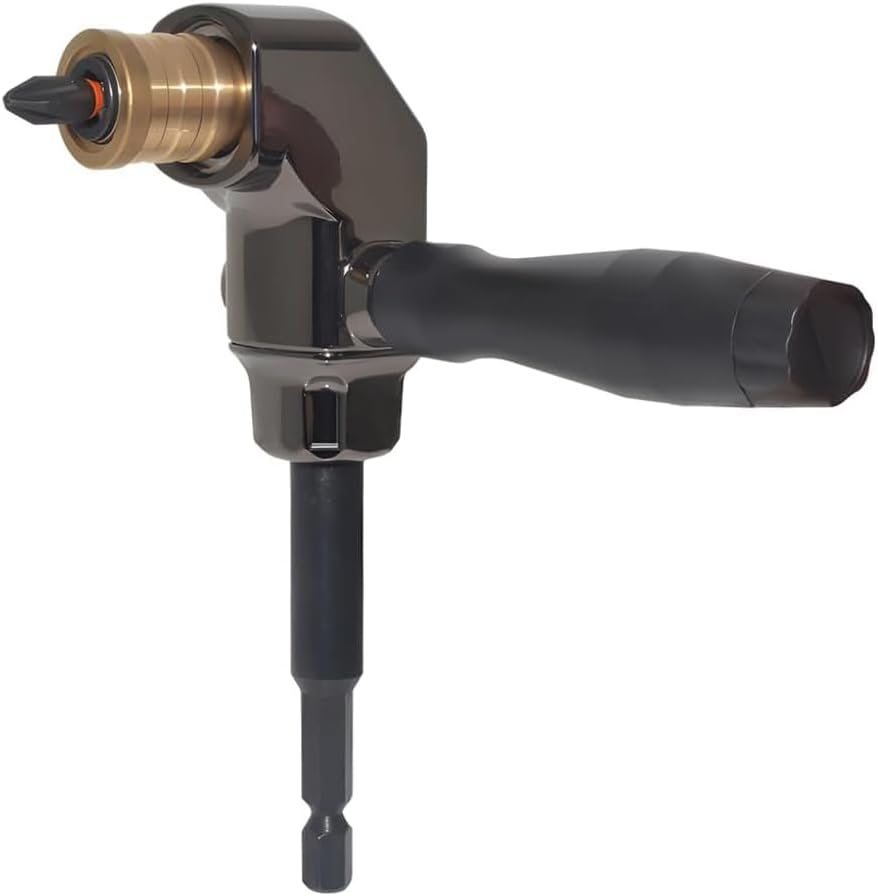 SeonFook 90 Degree Right Angle Drill Adapter with 1/4" Hex Shank, Quick ...