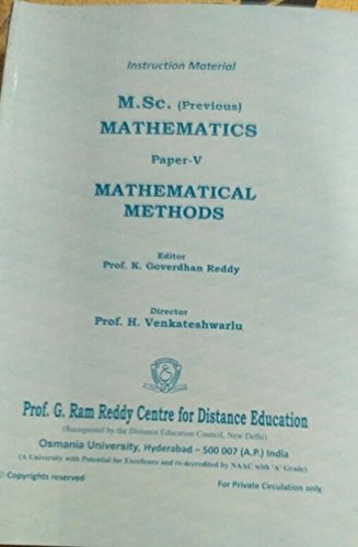 Mathematical Methods Msc maths first year : Amazon.in: Books