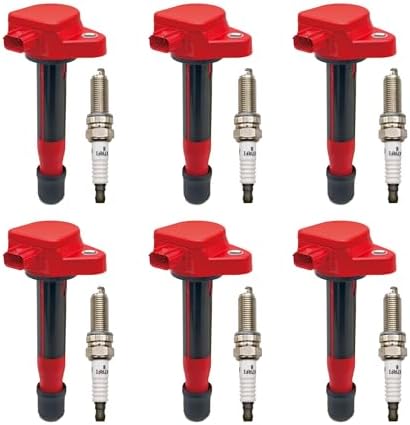 Amazon.com: Set of 6 Ignition Coil UF603+Iridium Spark Plug Kit ...