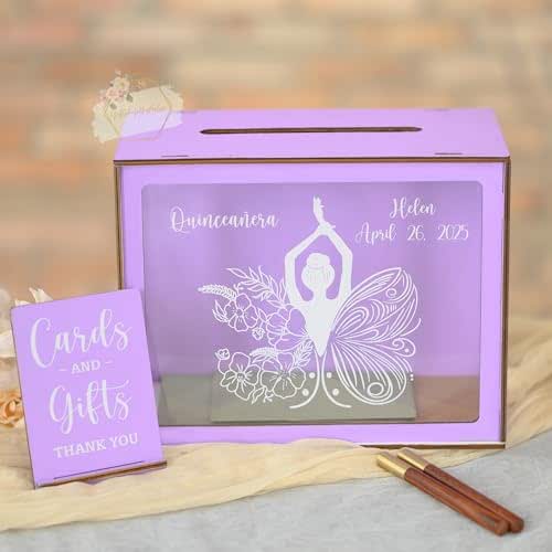 Amazon.com: Quinceañera Card Box with Acrylic Window Mis Quince ...