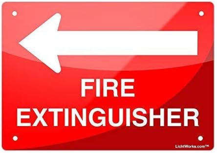 Amazon.com: LOHIGHH Fire Extinguisher Directional Arrow Aluminum Metal ...