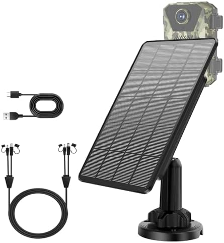 Amazon.com : WingHome Trail Camera Solar Panel, Solar Battery Charger ...