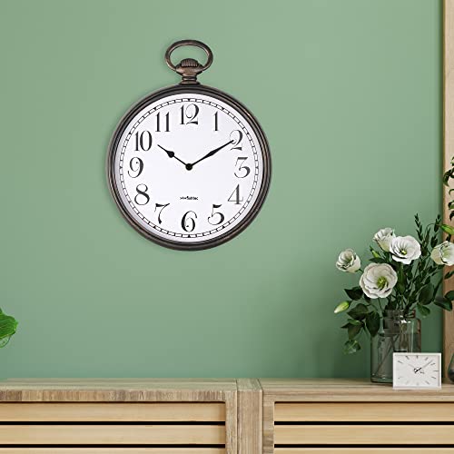 FISHTEC Design Wall Clock Style Pocket Watch Vintage Easy to Read ...
