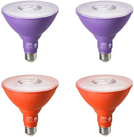 EDISHINE PAR38 Flood Light Bulbs, Purple LED Light Bulb, 18W(120W ...