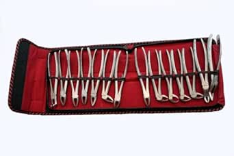 14-Piece Stainless Steel Tooth Extraction Forceps Set for Dentists ...