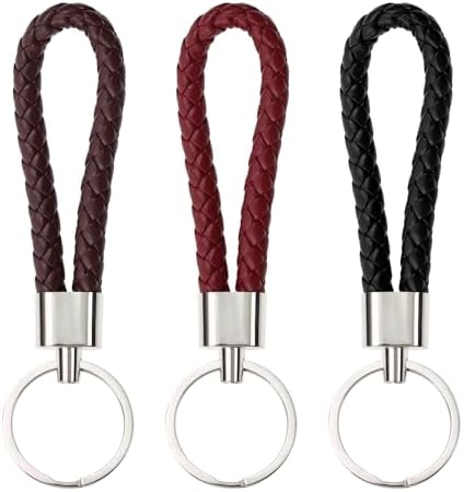 Amazon.com: 30Pcs Leather Key Fob Kit Leather Keychain Blanks with ...