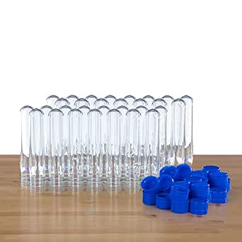 Salco Large Borosilicate Glass Test Tubes with Caps, Test Tubes for ...