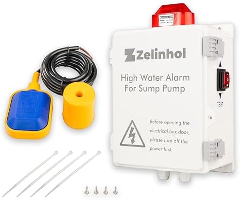 Upgrade Septic Tank & Sump Pump Alarm, 110dB Alarm + High Brightness ...
